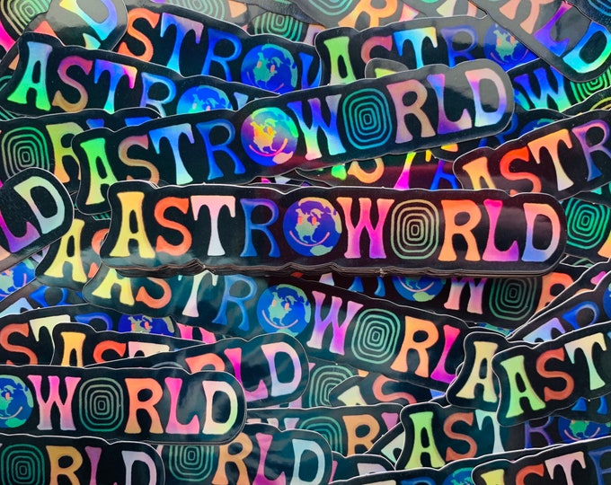 Die Cut Holographic Astroworld Sticker / Travis Scott / Rapper - Etsy