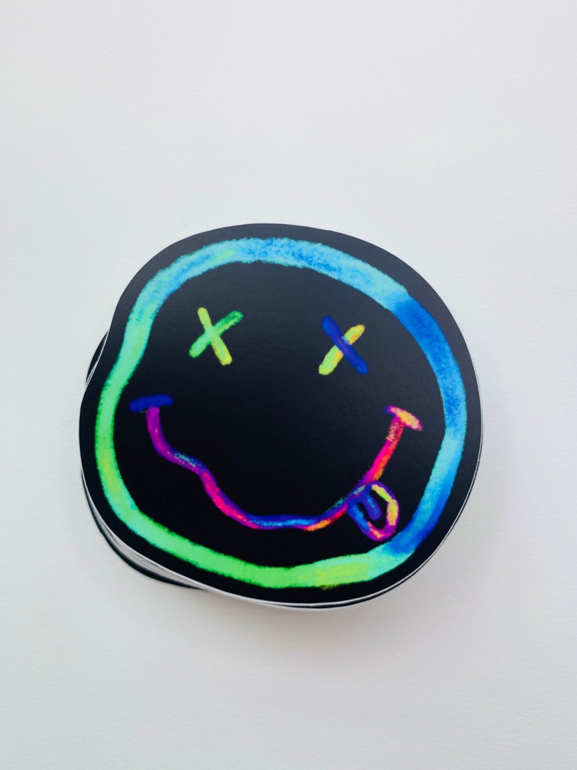 Rainbow nirvana sticker / rock band sticker / music sticker / | Etsy