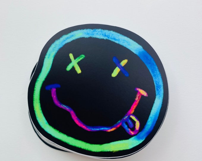 Rainbow Nirvana Sticker / Rock Band Sticker / Music Sticker / Rock and ...