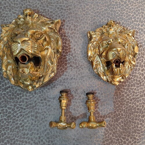 Moroccan Wall Brass Faucet Lion Head-shaped Faucet Bathroom - Etsy