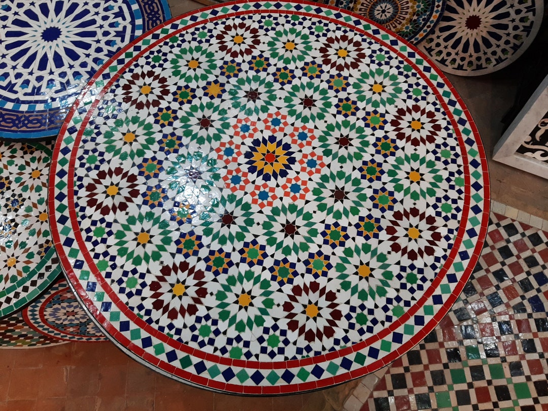 Handmade Moroccan Mosaic Table Custom Size Table - Etsy