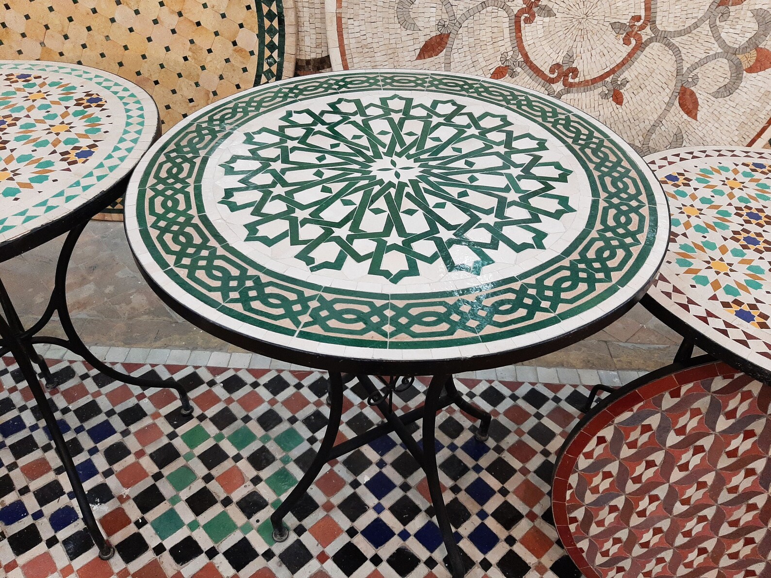 Handmade Moroccan Mosaic Table Round Table Customizable - Etsy
