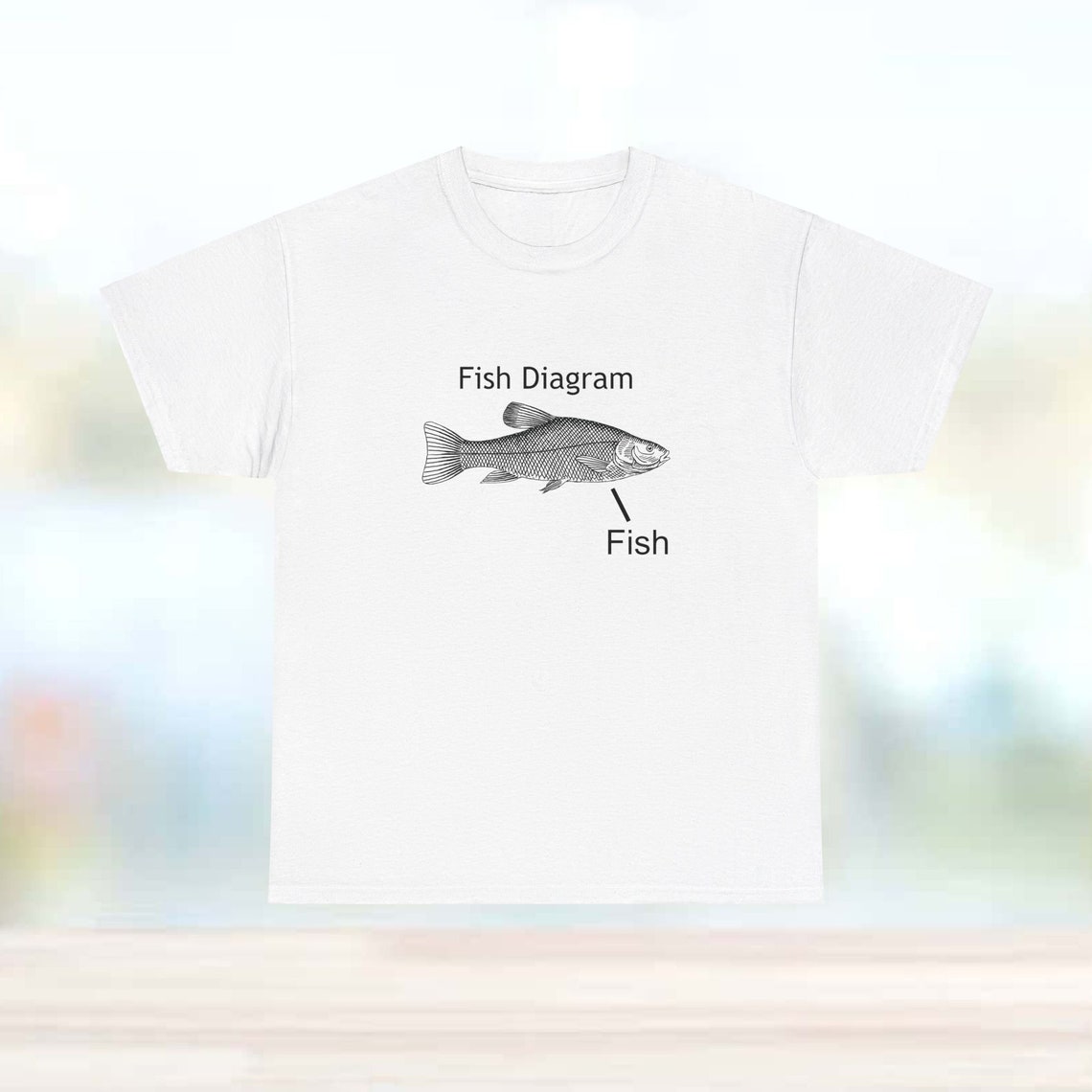 Fish Diagram Shirt, Funny Meme Shirt, Ironic Shirt, Cursed, Funny Gift ...