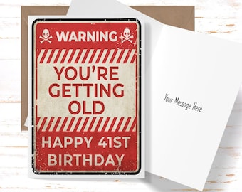 Funny is You 41 Card for 41st Birthday, 41 Year Old Birthday Card, Card ...