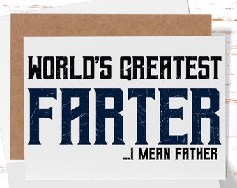 Greatest Farter Card - Etsy