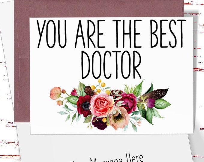 Doctor Thank You Card, Retirement Card, Doctor Appreciation, Thank You ...