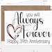 39th Anniversary Card: You Will Always Be My Forever - Etsy