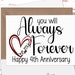 4th Anniversary Card, You Will Always Be My Forever Anniversary Card ...