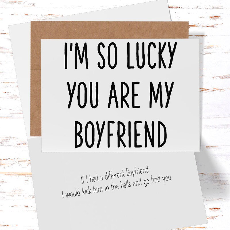 Funny Boyfriend Card - Etsy