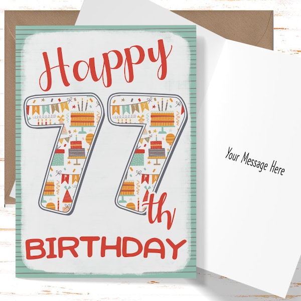 77th Birthday - Etsy