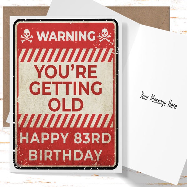 83rd Birthday Card - Etsy