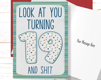Funny 19th Birthday | Etsy