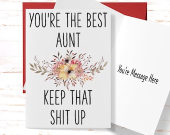 Aunt Greeting Card, Aunt Gift, Aunt Gifts for Women, Aunt Gift for Her ...