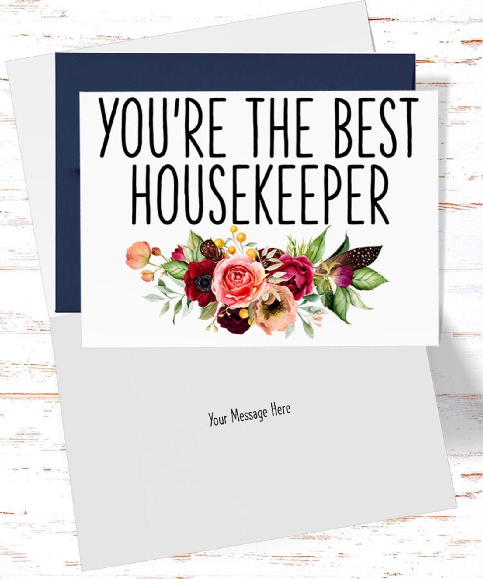 Housekeeper Thank You Card Card for Housekeeper Birthday - Etsy