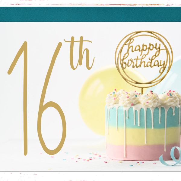 Birthday Cards for 16 Year Old Granddaughter - Etsy