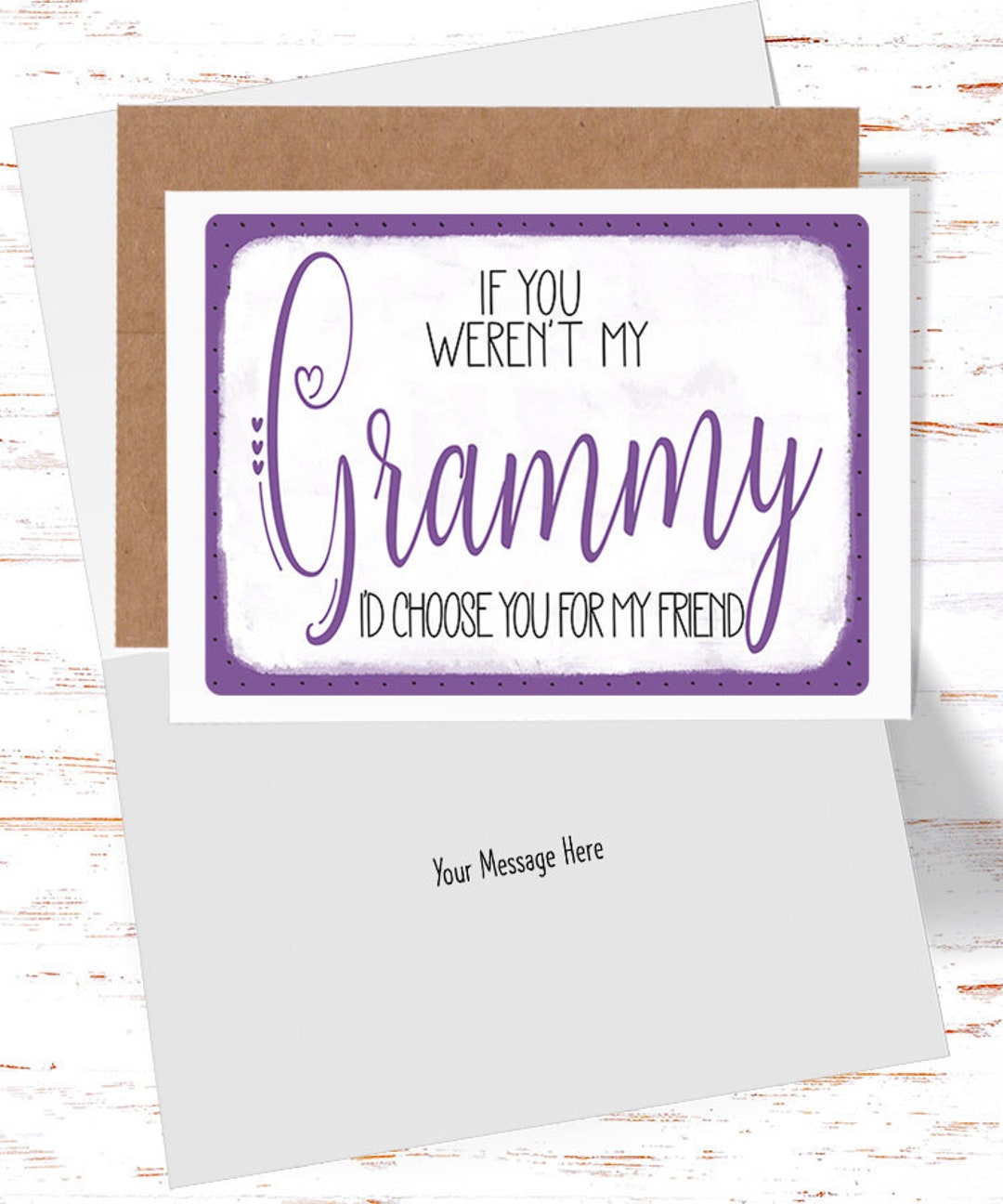Birthday Card for Grammy, Card for Grammy, Greeting Card for Grammy ...