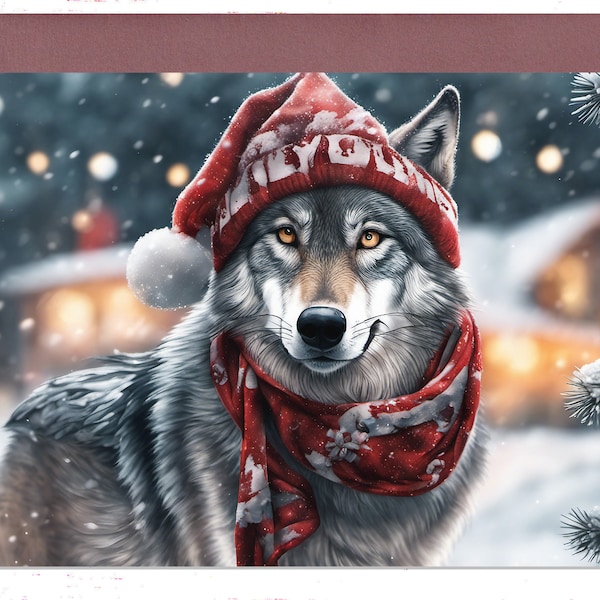 Wolf Card - Etsy