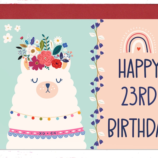 23 Year Old Birthday Card - Etsy