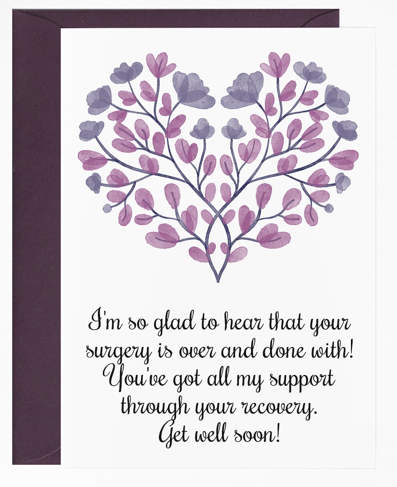 Get Well After Surgery Card Get Well Soon - Etsy