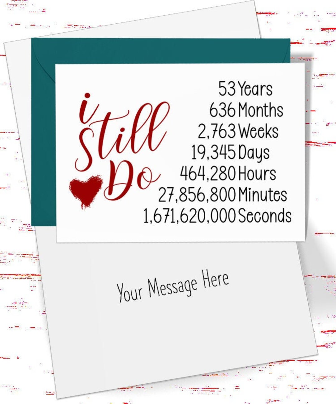 I Still Do 53rd Anniversary Card 53rd Anniversary Gift Fifty - Etsy