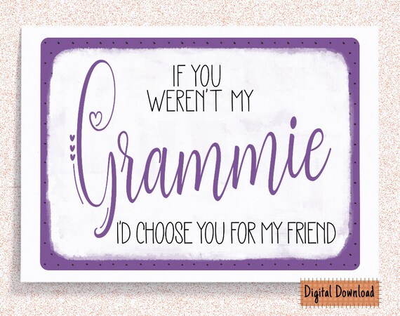Printable Birthday Card for Grammie Card for Grammie - Etsy