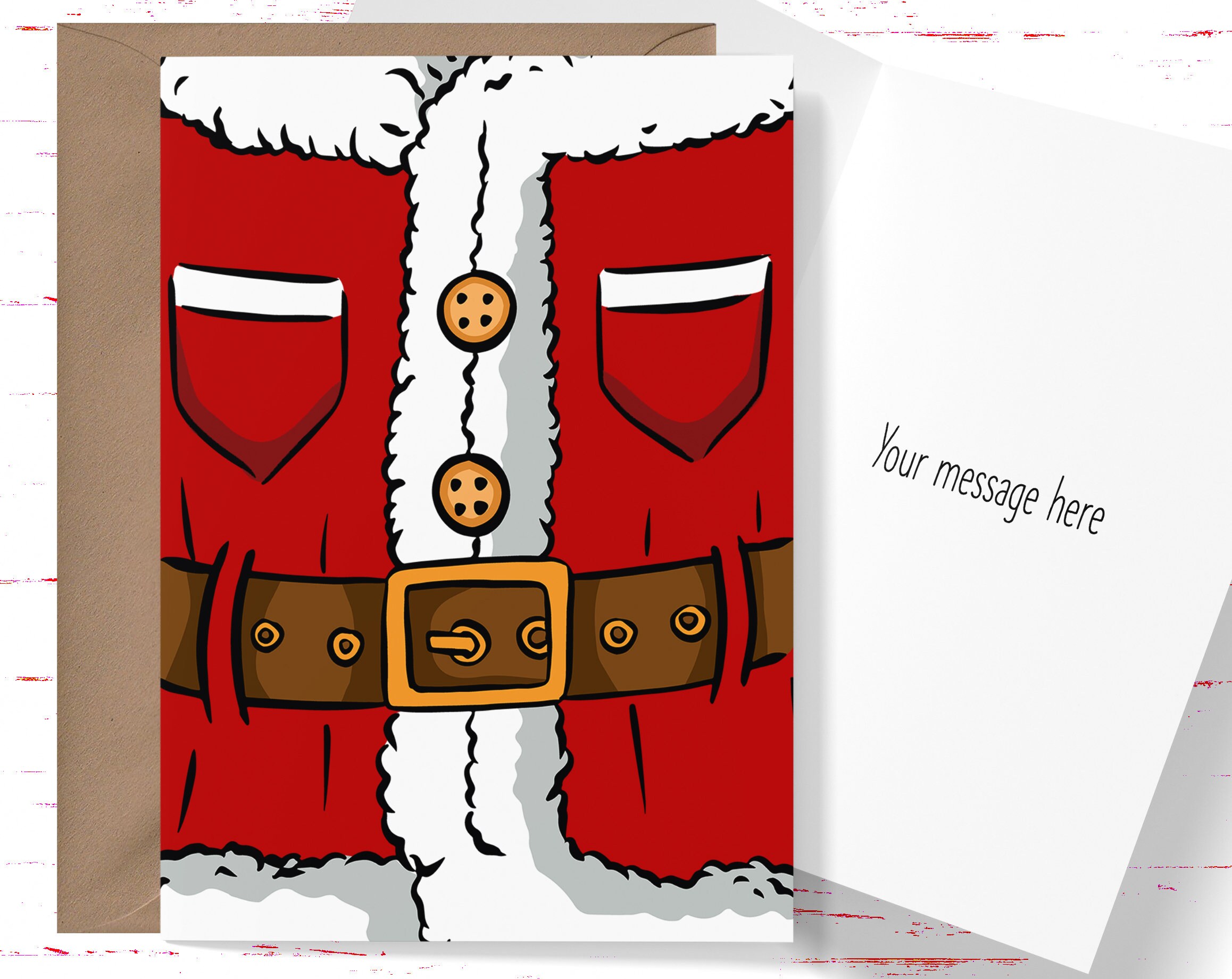 Santa Suit Card Idea