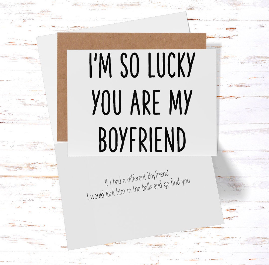 Funny Boyfriend Birthday Card, Anniversary Card for Boyfriend ...