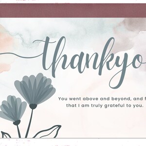 Grateful for You, Appreciation Card, General Thank You Card, Floral ...