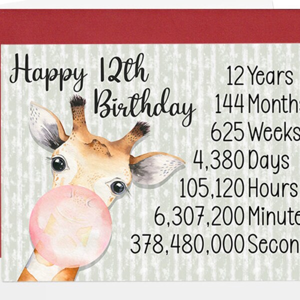 12th Birthday - Etsy