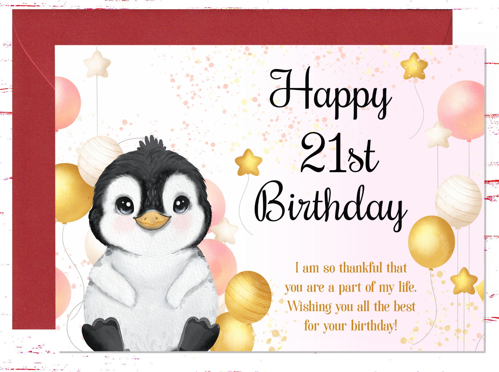 21st Birthday Card Cute 21st Birthday Greeting Card Funny 21 - Etsy