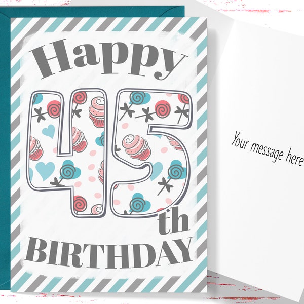 45 Year Old Birthday Cards - Etsy