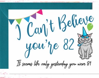 82nd Birthday Card | Etsy