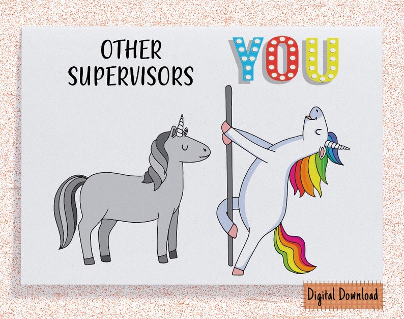 Printable Card for Supervisor Birthday Greeting Card for | Etsy