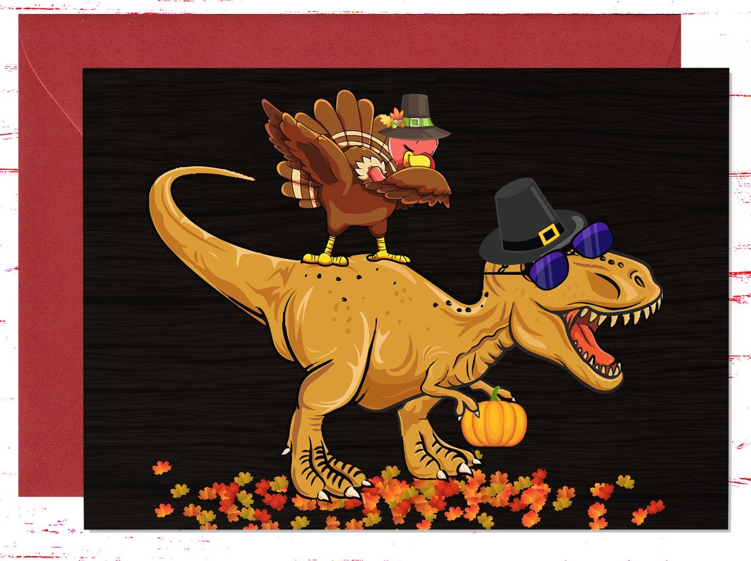 Thanksgiving Cards, Greeting Card for Happy Thanksgiving, Turkey Riding ...