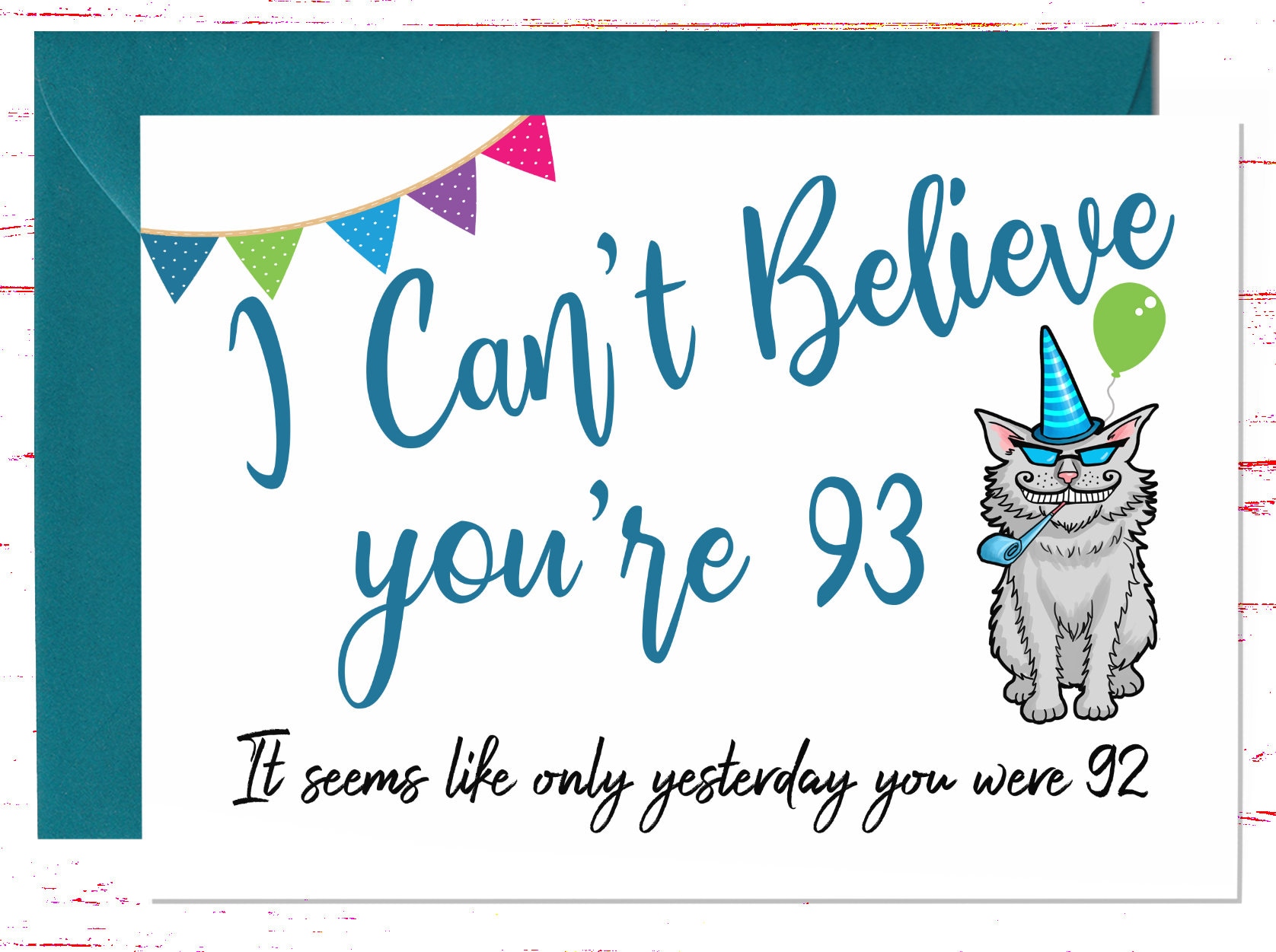 Funny 93rd Birthday Card Her Sarcastic Birthday Card for 93rd - Etsy