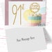 91st Birthday Card for Her, Beautiful Birthday Cake Card With Gold ...