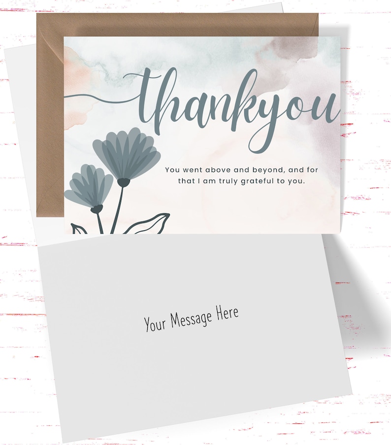 Grateful for You, Appreciation Card, General Thank You Card, Floral ...