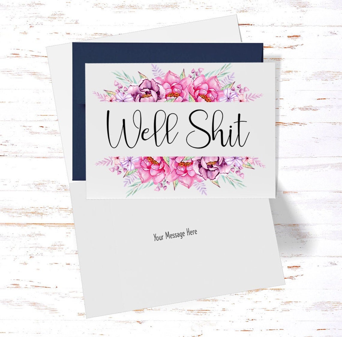 Well Shit Sympathy Card Funny Card Sorry Card Breakups - Etsy