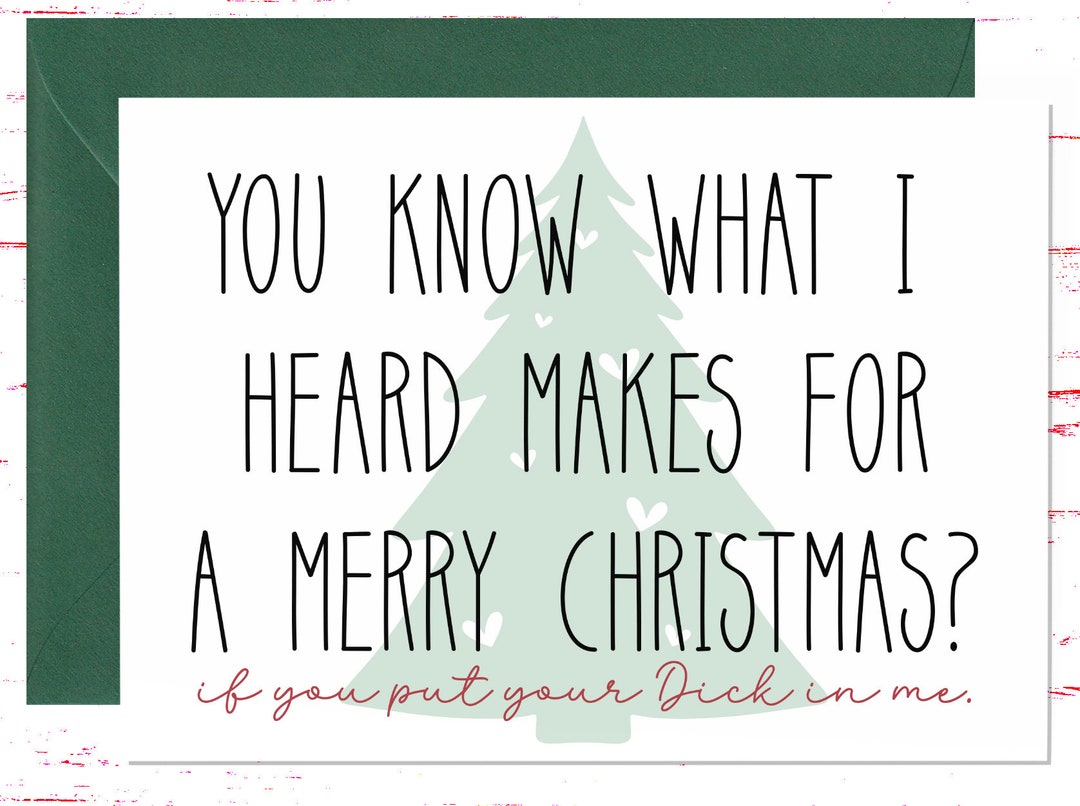 Dirty Christmas Card for Husband or Boyfriend, Christmas Card for ...
