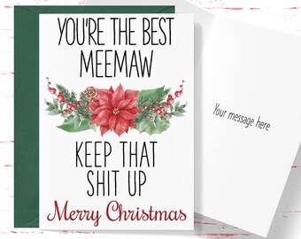 Meemaw Xmas Card - Etsy