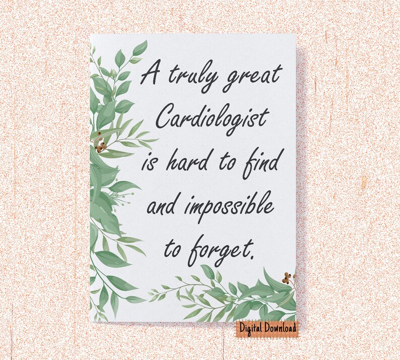 Printable Cardiologist Thank You Card (digital Download) - Etsy