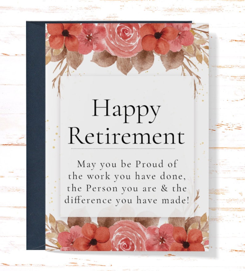 Retirement Card, Happy Retirement for Coworker, Friend, Family, Boss - Etsy