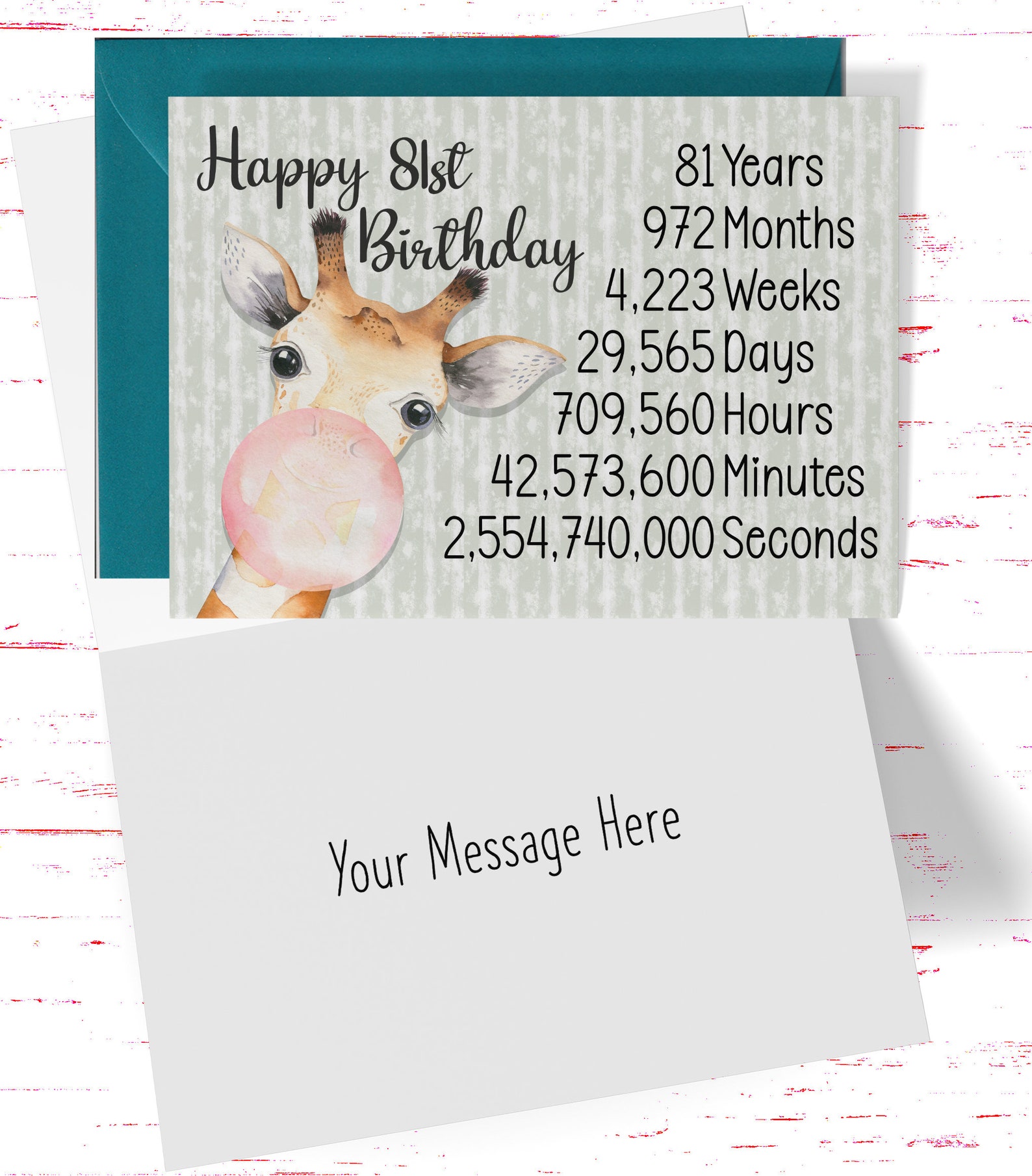 81st Birthday Card for Her Time Count Birthday Card 81st | Etsy