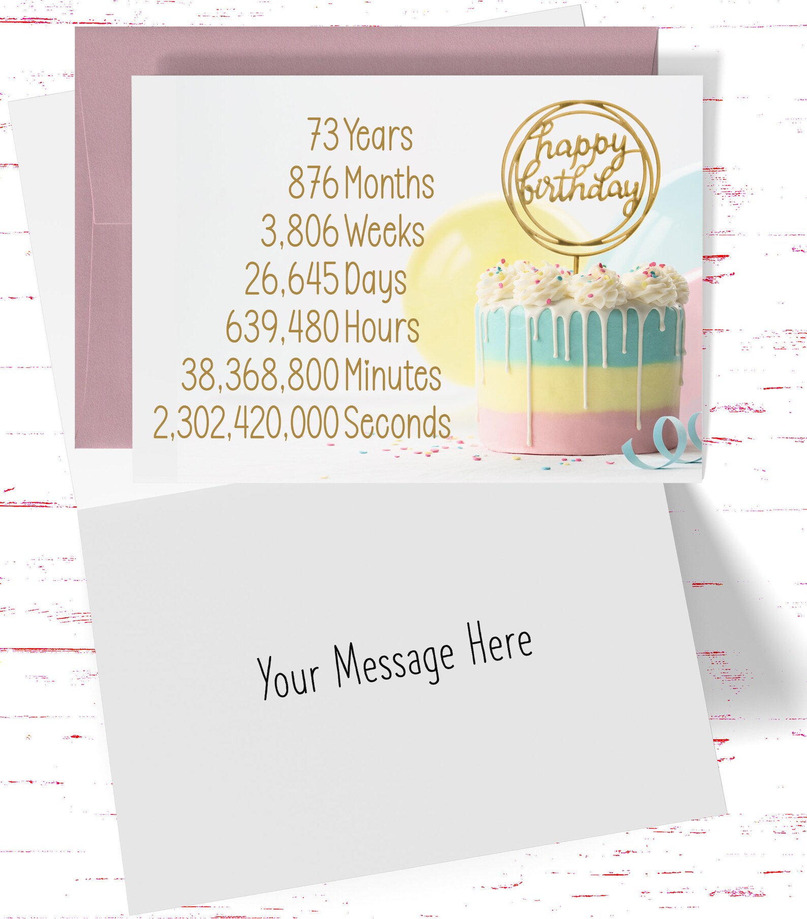 73rd Birthday Card for Her 73rd Birthday Card for Women 73 - Etsy