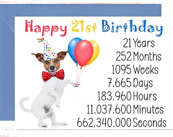 21st Birthday Dog - Etsy