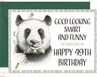 Funny 49th Birthday Card, Cheeky Rude Novelty Cards for Her or Him ...