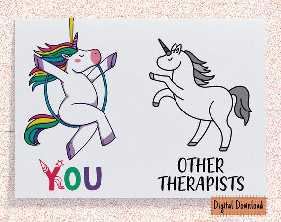 Printable Card for Therapist Birthday Greeting Card for | Etsy