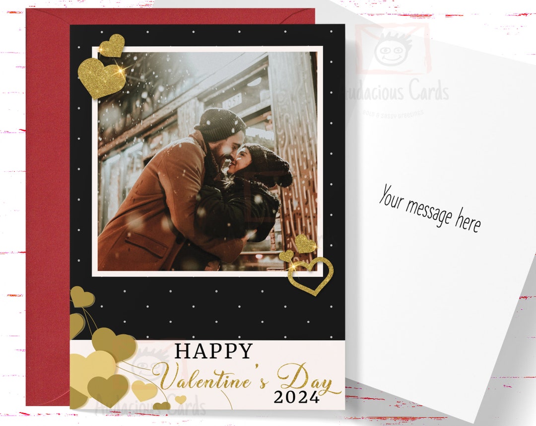 Photo Valentines Day Card, Personalized Valentine's Day Card, Custom ...