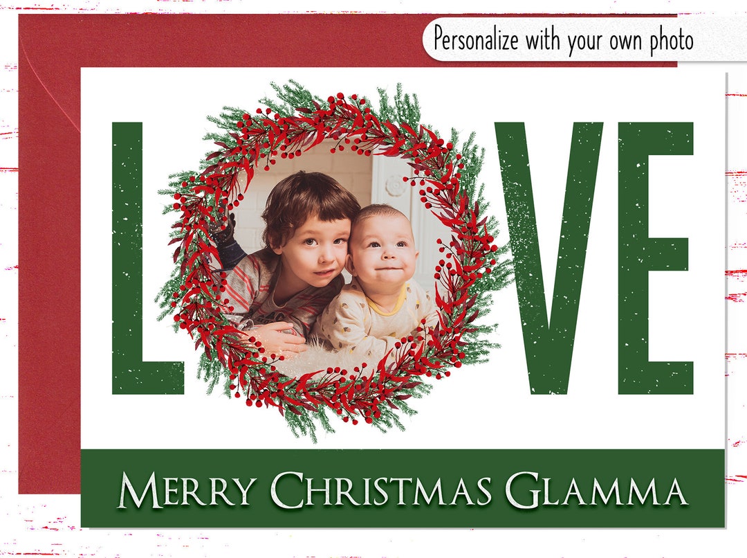 Glamma Christmas Card, Custom Photo Christmas Card, Sentimental ...