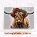 Printable Christmas Card Cute Highland Cow Wreaths and Santa - Etsy